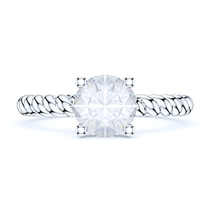 PRSTANI Sterling Silver Twisted Rope Comfortable Shank 1CT Simulated Round Brilliant Diamond Promise Solitaire Engagement Ring (5)