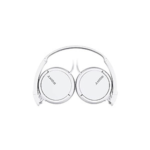 Sony ZX Series Wired On-Ear Headphones, White MDR-ZX110
