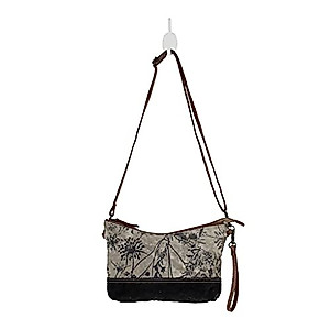 Myra Bag Dainty Delight Small & Cross Body Bag Upcycled Canvas & Leather S-2567