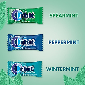 ORBIT Peppermint, Spearmint, & Wintermint Assorted Sugar Free Chewing Gum Bulk Pack, 13.4 oz 200-Piece Bag