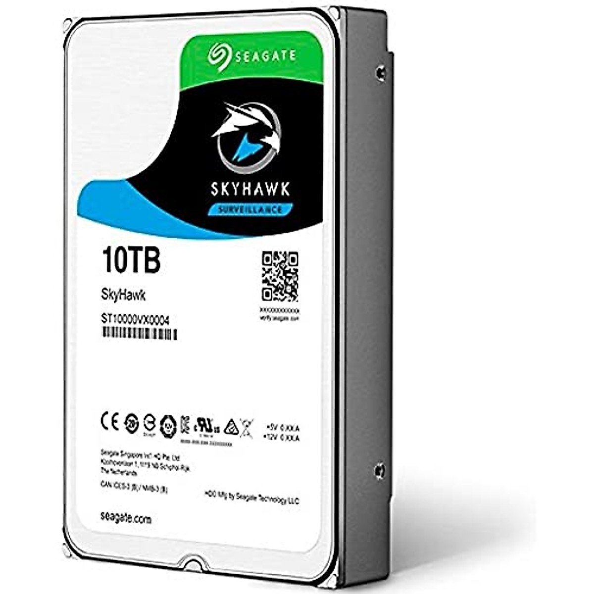 Seagate SkyHawk 10TB Surveillance Hard Drive - SATA 6Gb/s 256MB Cache 3.5-Inch Internal Drive (ST10000VX0004)