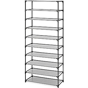 Whitmor Spacemaker 10-Tier Tower & White 36-Pair Over The Door Shoe Organizer