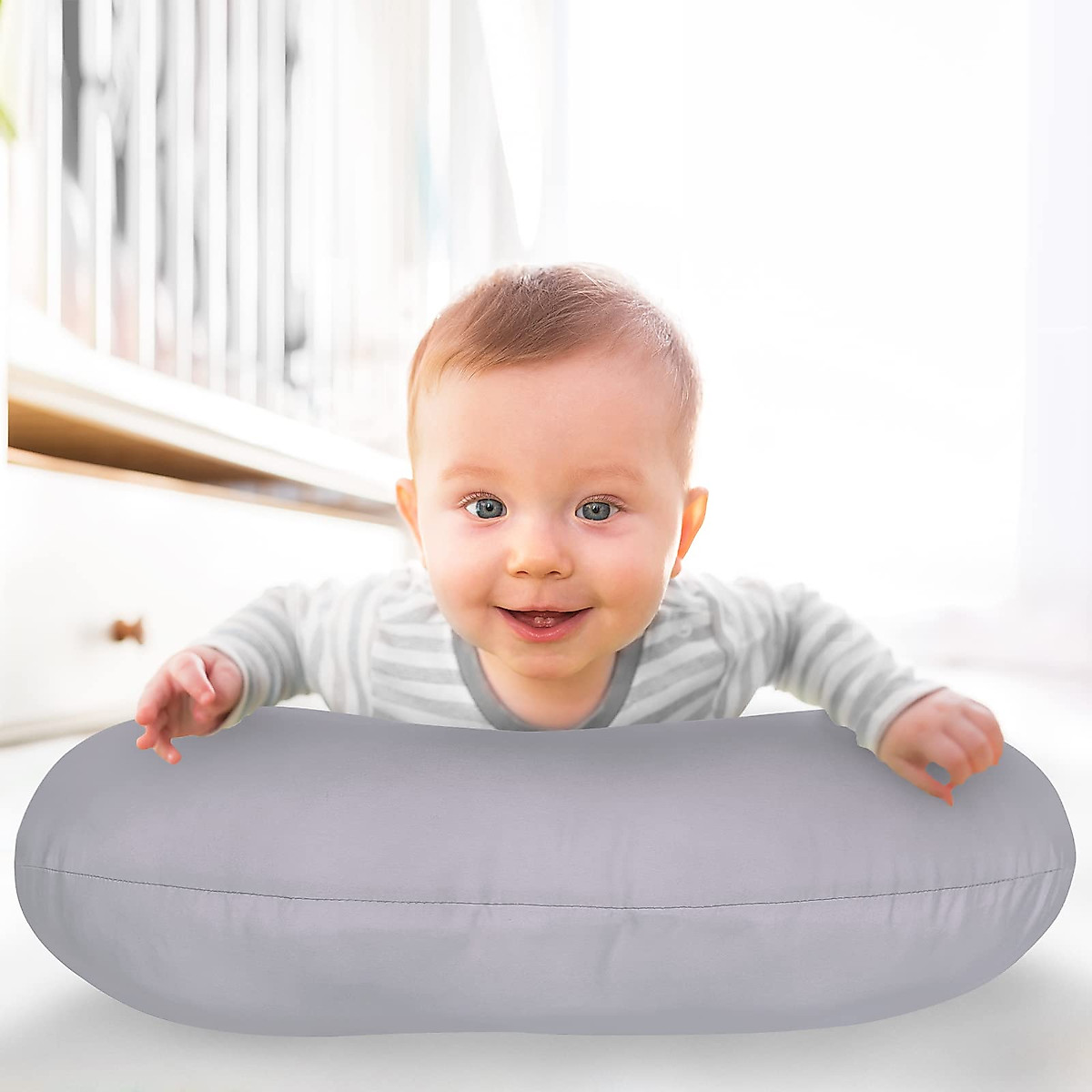 Biloban Nursing Pillow Cover 2 Pack Fit Boppy Nursing Pillow Breathable & Skin-Friendly Nursing Pillow Slipcovers for Breastfeeding Mom Comfortable & Machine Washable Nursing Pillow Covers