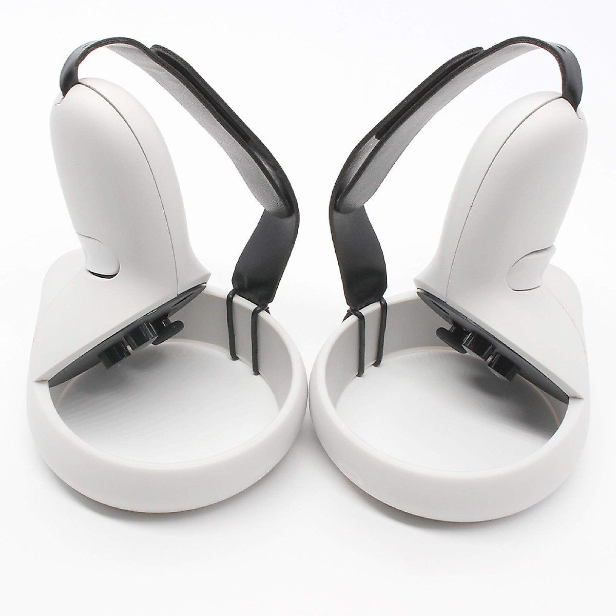 SINYUDUN Knuckle Strap for Oculus Quest 2, Comfortable Touch Controller Grip Accessories, Adjustable PU Leather Wrist Strap (1 Pair)