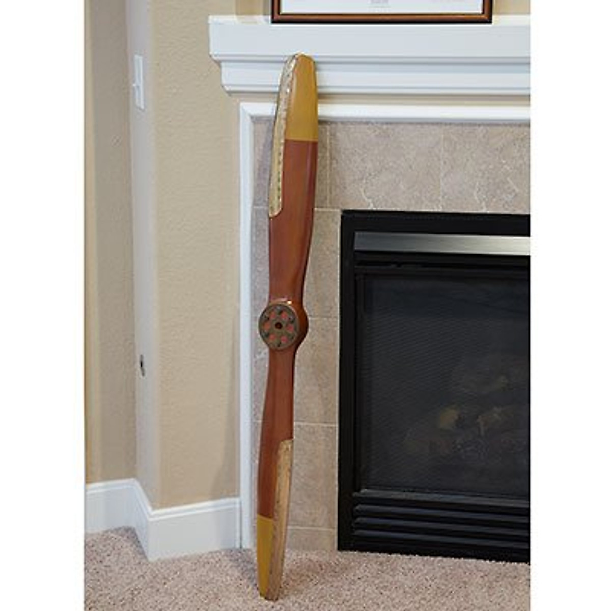 Sporty's Vintage Wooden Flight Airplane Propeller 4 Feet Long Hand Painted and Crafted