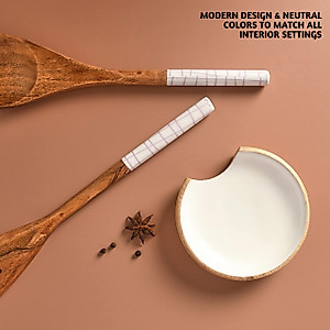 Folkulture Spoon Rest for Kitchen Counter, Spoon Holder for Stove Top or Countertop, Pot Holders for Kitchen, Hot Pads or Trivets for Hot Dishes Pots and Pans