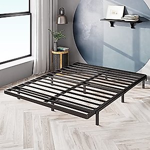 ZINUS Quick Lock Bunkie Board / Box Spring & Bed Slat Replacement / Metal Frame with Steel Slats / Easy Assembly, King, Bunkie Board only