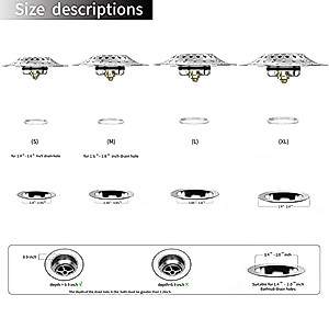 USIKRPEN Upgrade Universal Bathtub Plug & Drain Hair Catcher Anti Rust Anti-Blocking 2 in 1 Bathtub Drain Plug with Dual Filtration Pop Up Bathtub Drain Cover for 1.4"-2.0" Tub Stopper