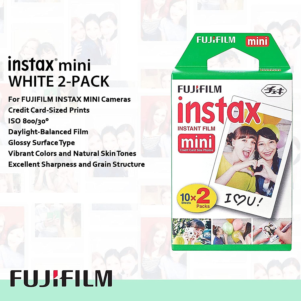 Fujifilm Instax Mini Link 2 Smartphone Printer Soft Pink + Fuji Film Value Pack (20 Sheets)+ Shutter Accessories Bundle, Incl. Protective Case, 20 Sticker Frames, USB Cable