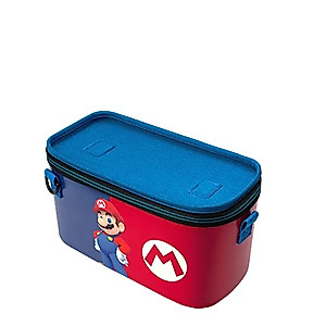 PDP Gaming Officially Licensed Switch Pull-N-Go Travel Case - Mario - Semi-Hardshell Protection - Protective PU Leather - Holds 14 Games & Controller - Works with Switch OLED & Lite - Perfect for Kids