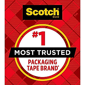 Scotch Heavy Duty Shipping Packaging Tape, 1.88"x 27.7 yd, Great for Packing, Shipping & Moving, Clear, 1 Dispensered Roll (142L)