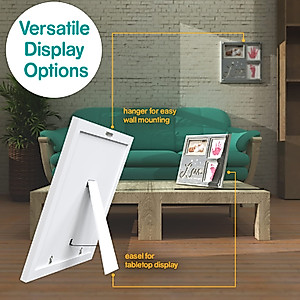 1Dino Premium Baby Handprint and Footprint Kit - 12.6” x 12.2" White/Grey Wood Picture Frame - Includes 2X Clean Touch Ink Pad Pink for Baby Hand and Footprints - Registry for Baby, Baby Shower Gifts