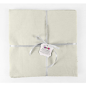 Soimoi Solid White Precut 10 inch Cotton Fabric Quilting Squares Charm Pack DIY Patchwork Sewing Craft