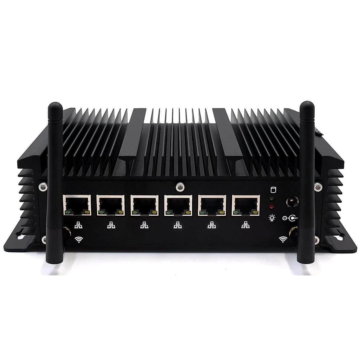 Firewall Micro Appliance Mini PC Core i7 10510U, 6 i225 2.5Gbe LAN, 32GB DDR4 RAM 1TB SSD, HD, USB3.0, 2* COM, Mini PCI E Wifi, SIM Card Slot, AES-NI, W 10 pro, VPN Router, Network/Industry