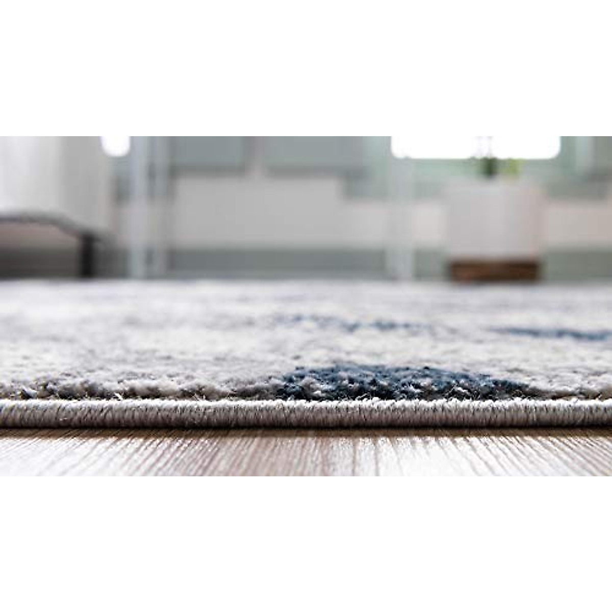 Rugs.com Charleston Collection Rug – 8' x 10' Gray Low-Pile Rug Perfect for Living Rooms, Large Dining Rooms, Open Floorplans