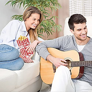 SUPWISER 500 Pcs Popcorn Bags, 1 Oz Movie Night Paper Popcorn Bags Bulk Individual Servings for Popcorn Machine Kitchen Party Movie Theater, Carnival Party, Decorations Supplies (500)