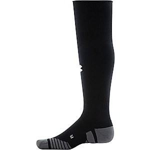 Under Armour Adult Soccer Over-The-Calf Socks, 1-Pair, Black/Graphite/White, Medium