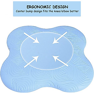 Zealtop Yoga Knee Pad Cushion Extra Thick for Knees Elbows Wrist Hands Head Foam Yoga Pilates Work Out Kneeling pad(Light Blue)