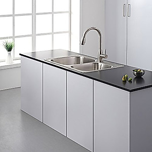 Kraus KTM32 Premier Kitchen Sink Double Bowl, 33.13, Satin