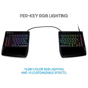 KINESIS GAMING Freestyle Edge RGB Split Mechanical USB Keyboard (MX Brown)