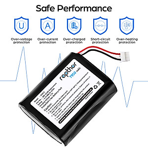 rapthor 7950mAh Replacement Battery 300-10186 for ADT Command Smart Security Panel 3.6V / 3.7V / 4.2V 29.42Wh