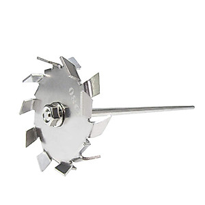 YUCHENGTECH Dispersing Disc Dispersion Impeller Dispersing Machine Blade Paddle Impeller Stainless Steel 8cm Disc with 8X300mm Rod (3.15″disc with 0.31″X11.8″Rod)