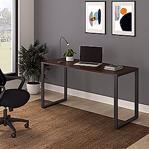 HON Basyx Commercial-Grade Executive Desk, 55", Walnut