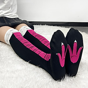 WHOTAY Crazy Funny Thanksgiving Chicken Leg Socks,Novelty Funny Knee-High Chicken Socks,Calf Socks for Chicken Gifts, Chicken Feet Socks for Women,Man and Kids