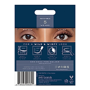 Eylure False Lashes, Wild & Wispy Unruly, 3 Pair