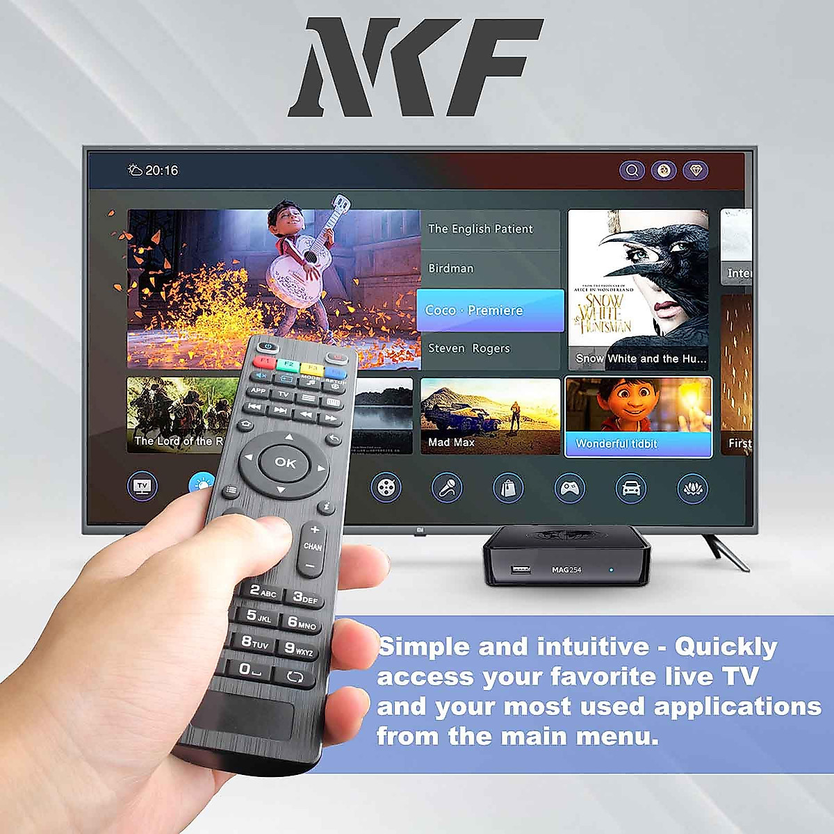 Remote Control for MAG IPTV Set Top Box OTT TV Box, Compatible for All MAG Series Box MAG250 MAG254 MAG255 MAG256 MAG257 MAG260 MAG275 MAG322 MAG349 MAG350 MAG351 MAG352