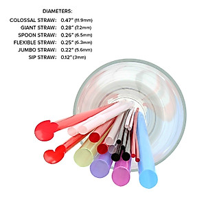 Royal 5" Black Sip Straw, Package of 1000