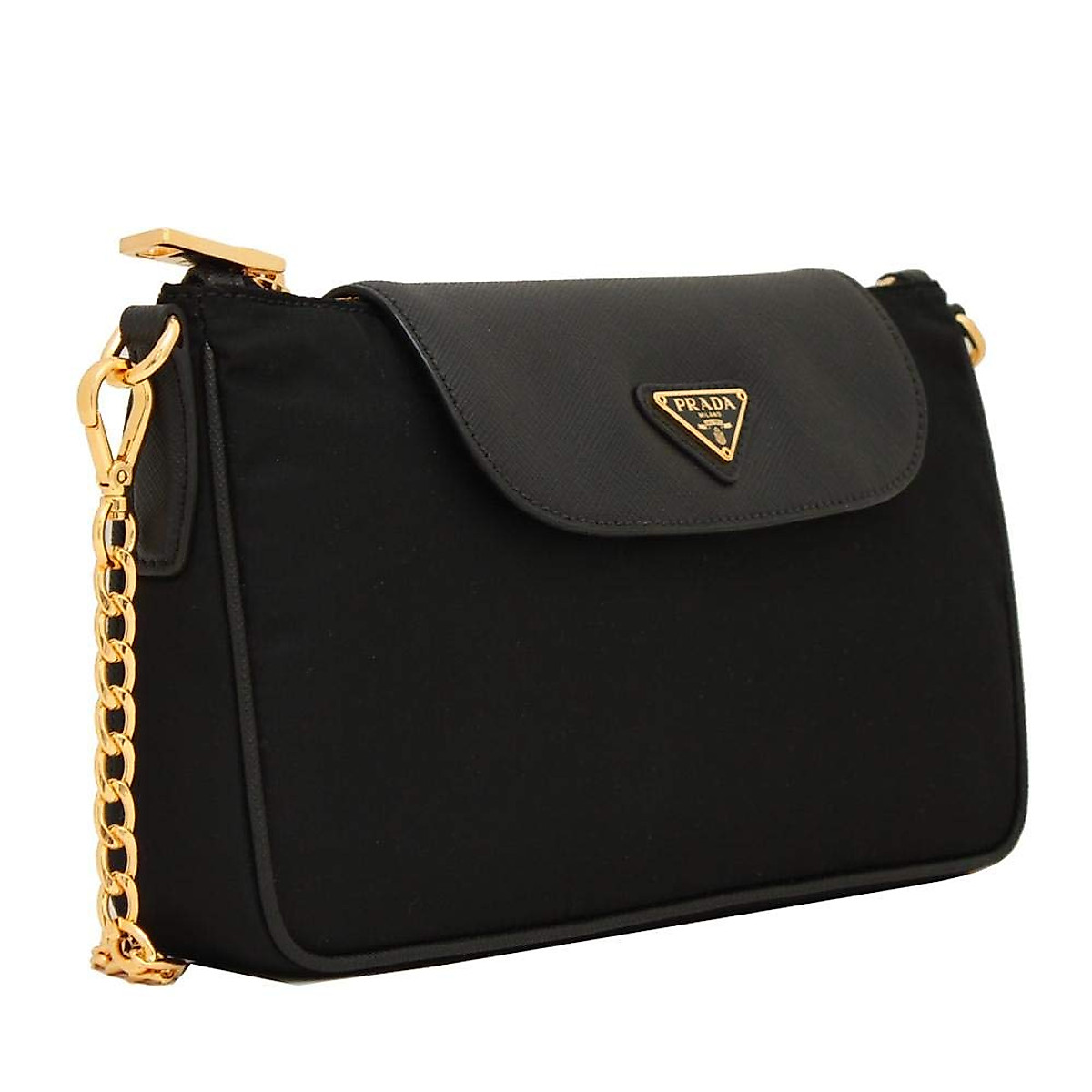 Prada Black Nylon Saffiano Crossbody