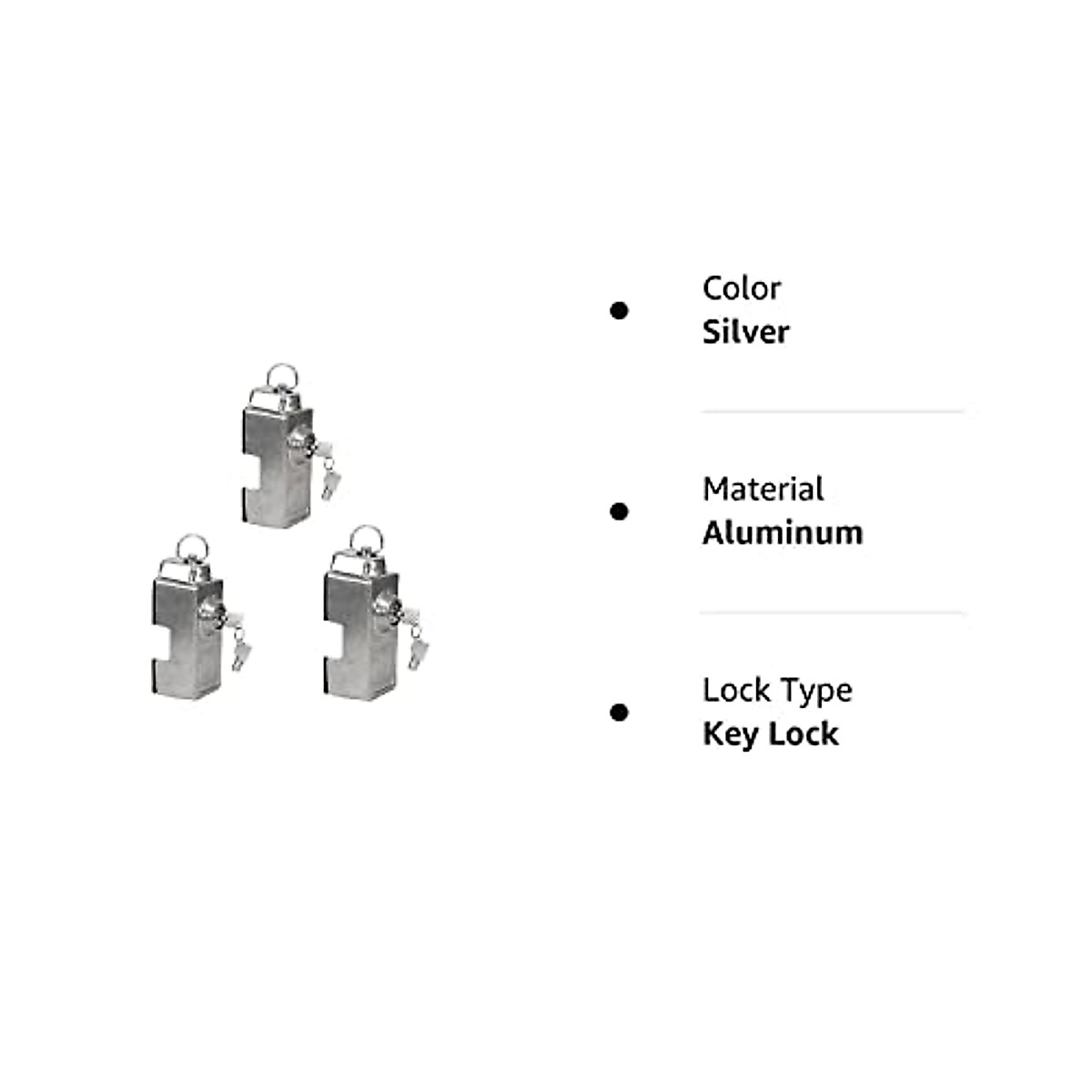Blaylock DL-80 Cargo Trailer Door Lock - 3-Pack of Keyed Alike Locks