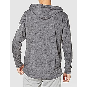 Under Armour Men's Rival Terry Full-Zip Hoodie, Pitch Gray Full Heather (012)/Onyx White, Medium
