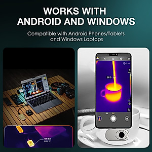 NOYAFA NF-583S Thermal Camera Android, Thermal Imaging Camera Support Video Recording, 6 Color Palettes,Thermal Camera for Smartphone 160x120 IR/25HZ Infrared Thermal Imager