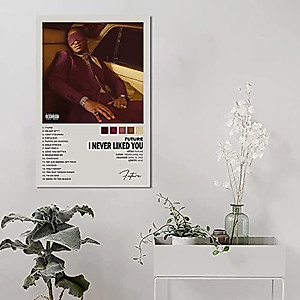 PSIMET Future Poster I Never Liked You Album Cover Wall Art Canvas for Office Decor Unframed 12'' x 18''