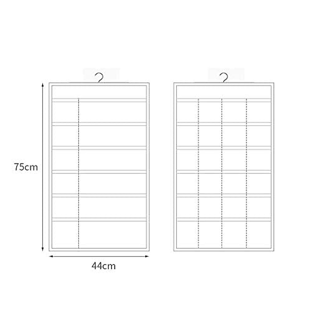 GUAGLL Household Wardrobe Storage Bag for Bra Panties Socks Non-Woven Storage Wall Hanging Bag