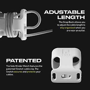 The Snap Back Charger Winder Compatible with Apple 20W/18W USB-C Chargers for Travel and Cable Management