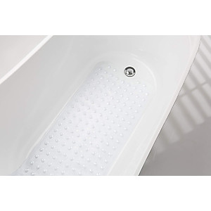 AmazerBath Bath Tub Mat, 40 x 16 Inches Non-Slip Shower Mats with Suction Cups and Drain Holes, Bathtub Mats Bathroom Mats Machine Washable, Clear