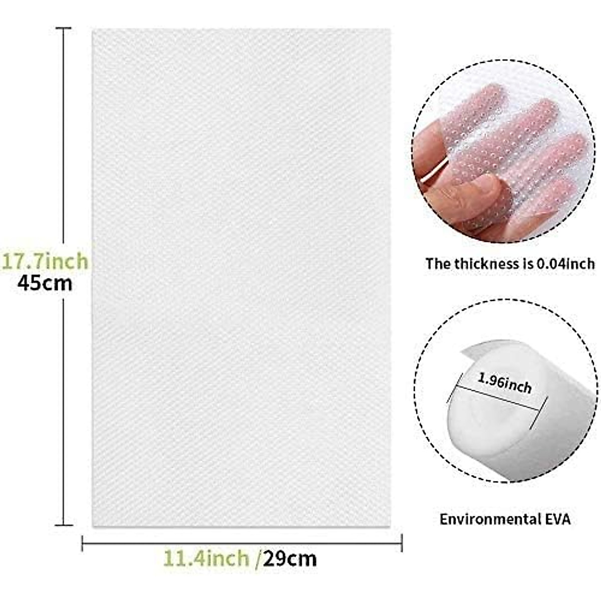 Refrigerator Liners,HASUPROFI EVA Refrigerator Mats for Shelves,Washable Can Be Cut Fridge Shelf Liner,Waterproof Fridge Pads Mat Drawer Table Placemats(White/6)