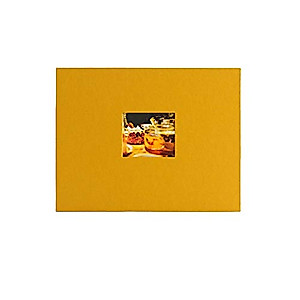 Kolo Newport 8.5" x 11" Refillable Scrapbook, Ideal for Wedding Albums and Baby Books, Indian Yellow