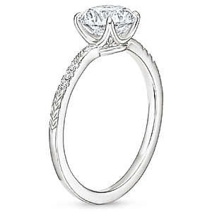 10K Solid White Gold Handmade Engagement Ring 2.0 CT Cushion Cut Moissanite Diamond Solitaire Wedding/Bridal Ring Set for Womens/Her Propose Rings (6)