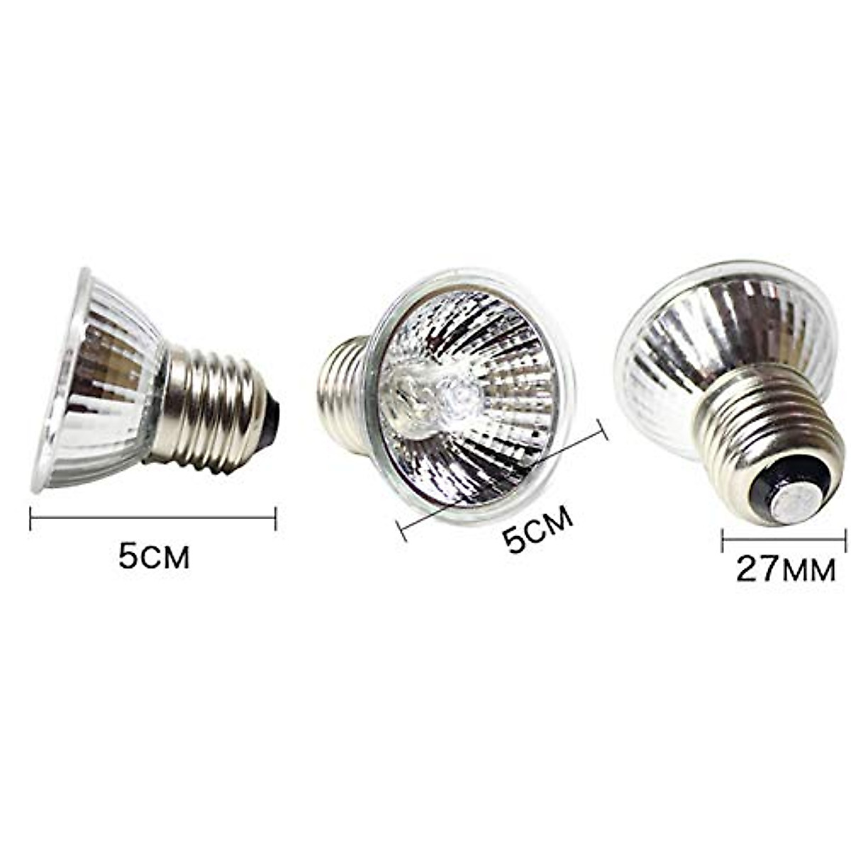 K JINGKELAI UVA UVB Reptile Light 75W UVA + UVB Full Spectrum Sun Lamp UV Heating Lamp for Turtle Aquarium Aquatic Reptile Lizard,E27/E26 Socket Base,110V,75W,6 Pack