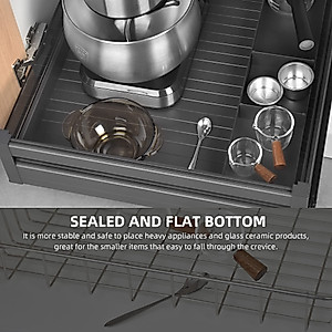 YOHOM Pull Out Cabinet Organizer Sliding Shelf for Kitchen Slide Out Pantry Drawer Full Extension Under Sink Roll Out Tray with Dividers 20" W x 21" D