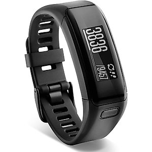 Garmin vívosmart HR Activity Tracker Regular Fit Smart Fitness Band- Black-010-N1955-00 (Renewed)