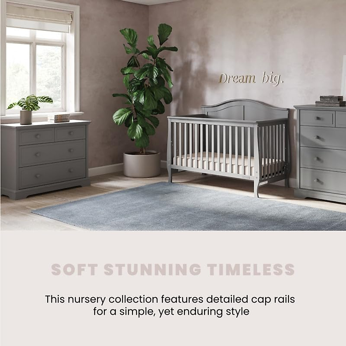 Child Craft Camden 4-in-1 Lifetime Convertible, Cool Gray