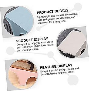 Veemoon Double Shoe Tray Sneaker Holder Clear Shoe Rack 3pcs Shoe Stack Closet Shoe Storage Stand Shoe Rack Organizer Shoes Holder Practical Shoes Holder Footwear Storage Rack Bracket Pp