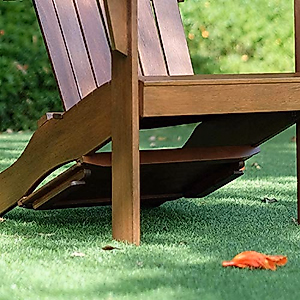 Cambridge Casual Solid Wood 2 Pieces Magnolia Adirondack Chair with Tray Table, Natural Brown