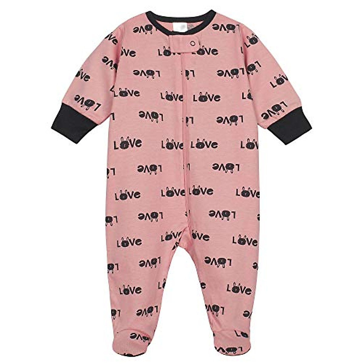 Onesies Brand Baby Girls' 4-Pack Sleep 'N Play Footies Multi Pack, Bunny Pink, Newborn