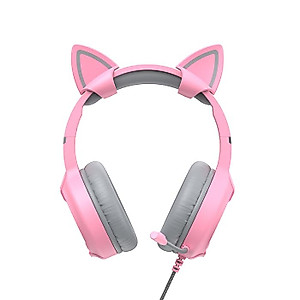 HAVIT H2233D Cat Ear RGB Gaming Headset with Volume Control & Microphone Mute Button